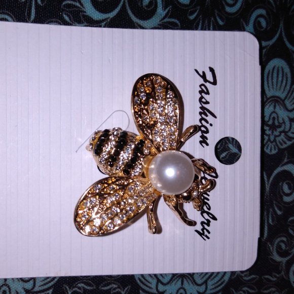 Jewelry | Pearl Bumble Bee Pin | Poshmark